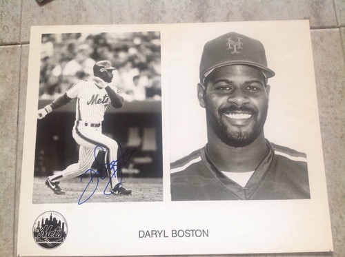 DARYL BOSTON, AUTOGRAPHED PHOTO, NY METS BASEBALL PLAYER | eBay
