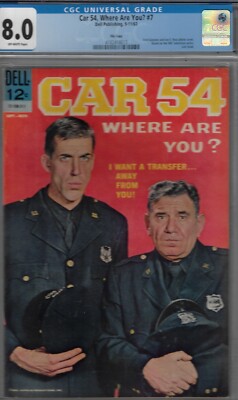 CAR 54 #7 CGC 8.0 VERY FINE COPY-GOLD KEY TV PHOTOCOVER-1963 | eBay