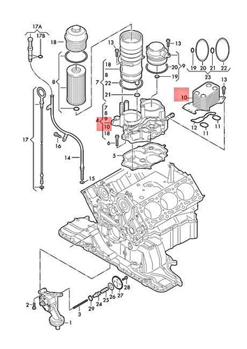 Genuine AUDI VW A4 Avant S4 Quattro Cabrio A6 Oil Cooler 059117021J | eBay