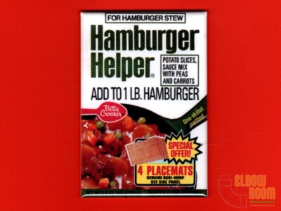 Vintage Hamburger Helper Hamburger Stew box art 2x3" fridge/locker ...