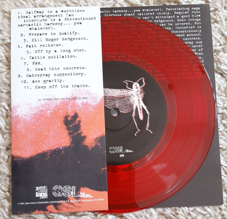 The Locust Vinyl EP 45rpm 7" GSL 2004 Red Translucent Vinyl | eBay ...