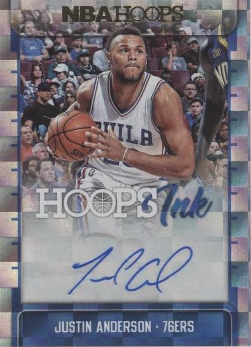 2017-18 Panini NBA Hoops - Hoops Ink Justin Anderson #HI-JAN (AU) for ...
