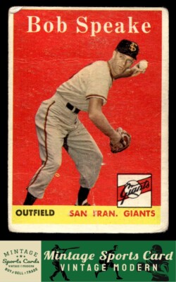 1958 Topps - Bob Speake - #437 San Francisco Giants | eBay
