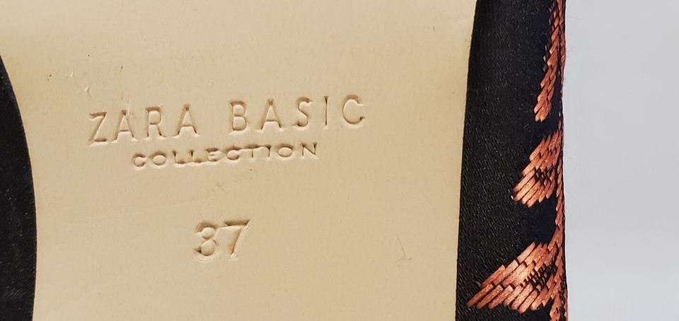 Zara Basic Collection Women's Embroidered Boot Shoes Size 37/6-6.5 | eBay