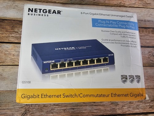 Netgear ProSafe 8 Port Gigabit Switch Model GS108V4. 8 Ports With Power adapter | eBay
