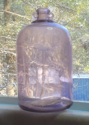 Early 1900's Large Purple Jug Amethyst Glass Bottle | eBay
