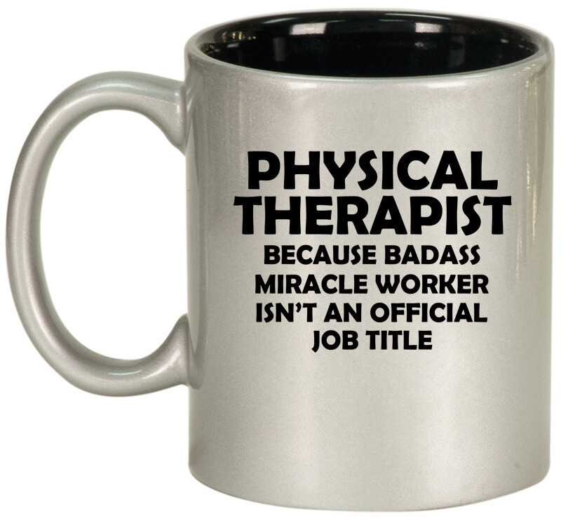 Ceramic Coffee Mug Cup Physical Therapist Miracle Worker Job Title ...