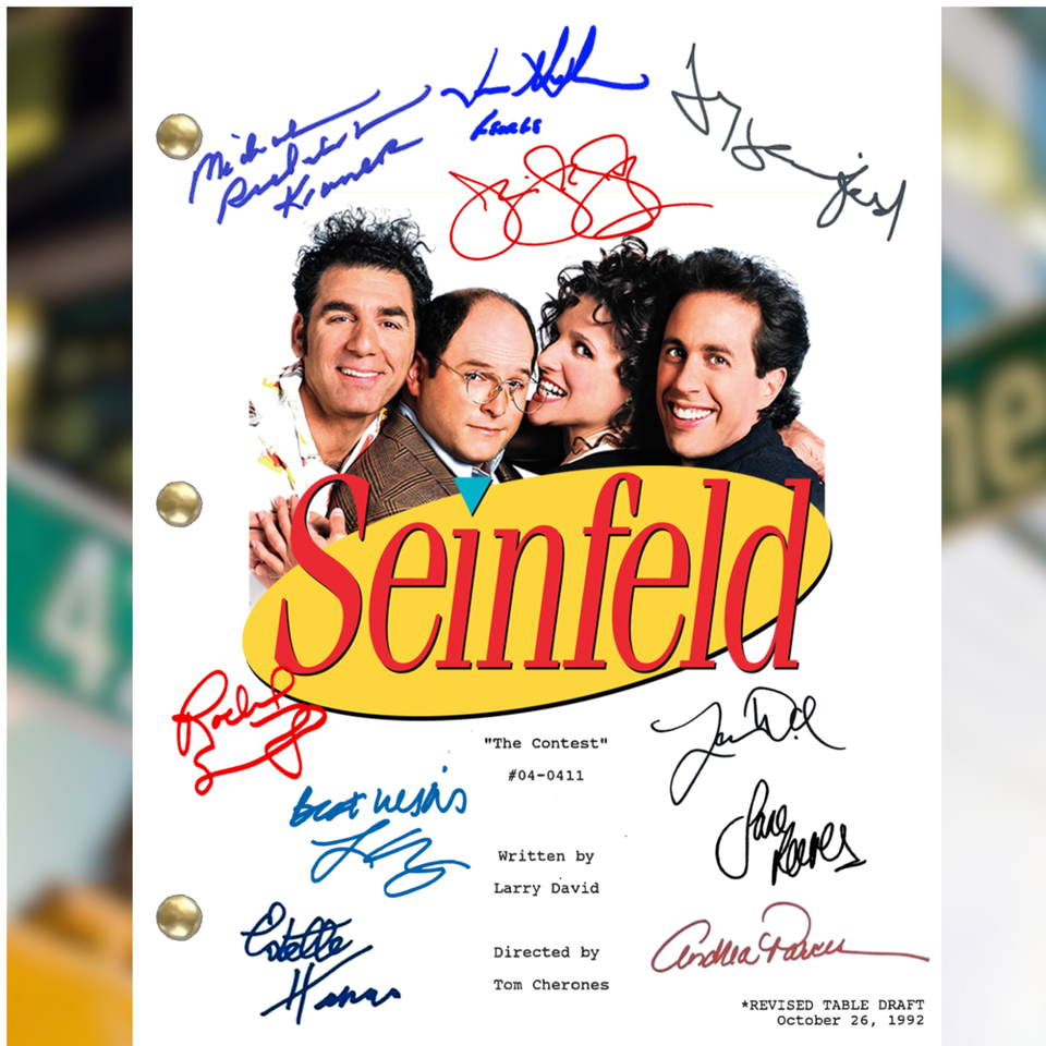 Seinfeld TV Show Script, Signed Autograph Reprints Season 4 EP:11 The ...