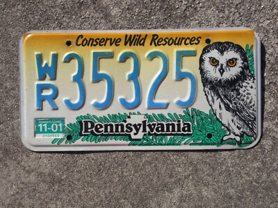 Pennsylvania Owl License Plate Barn Conserve Wild Resources Wildlife ...