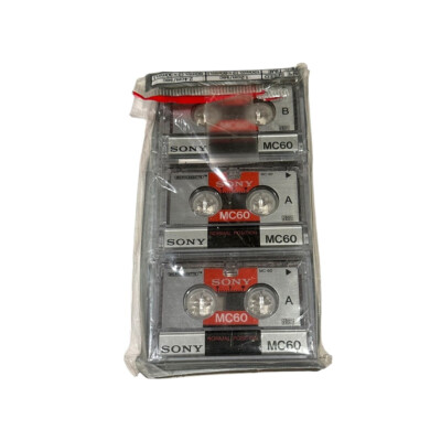 Sony MC60 MC-60 Microcassette Blank Tape 60-Minutes 3-Pack NEW | eBay
