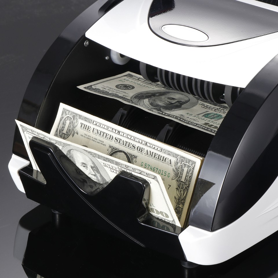 Money Bill Counter Machine Cash Counting Bank Counterfeit Detector ...