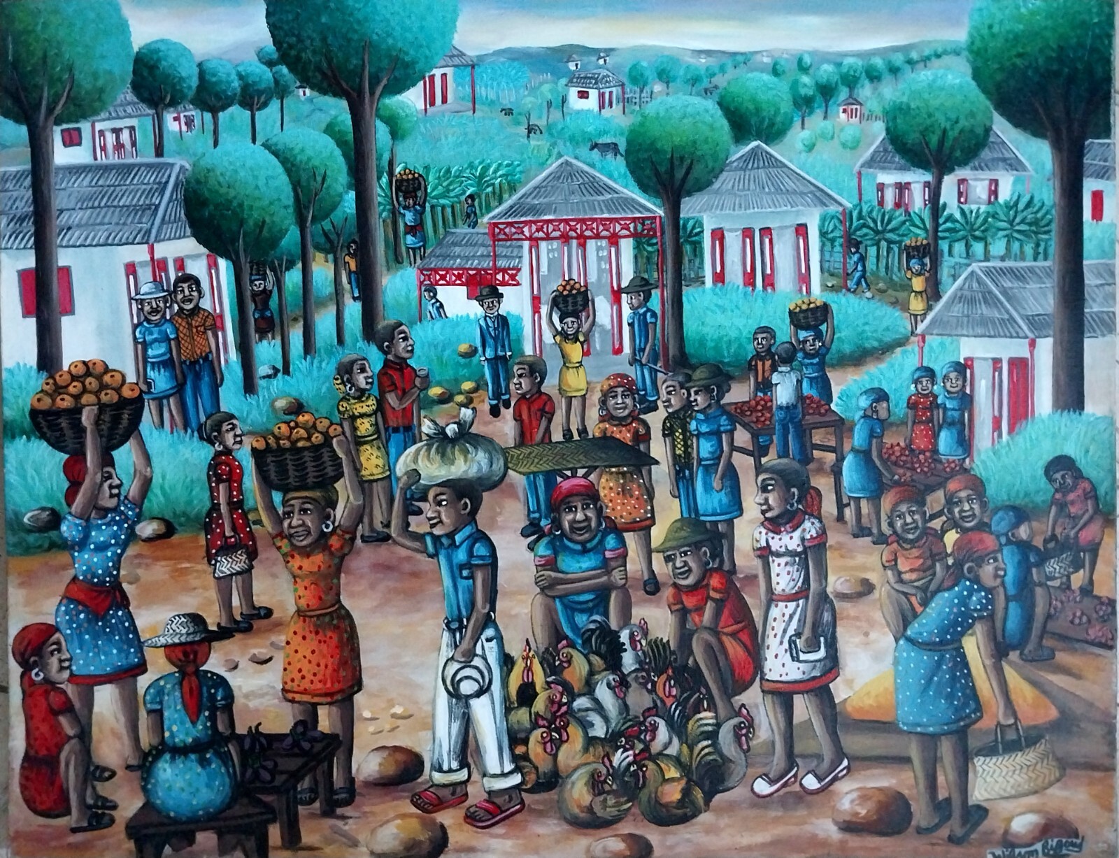ORIGINAL ART PAINTING BY THE LATE HAITIAN MASTER WILSON BIGAUD HAITI 24 ...