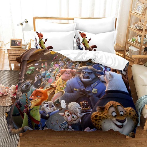 Anime Zootopia 3D Printed Bedding Sets Doona Quilt Duvet Cover Set ...