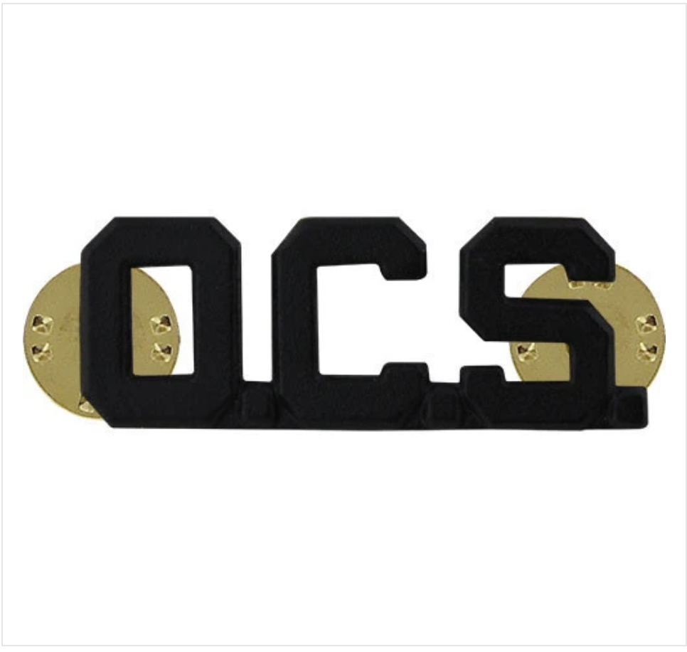 Genuine U.S. ARMY OFFICER COLLAR DEVICE: OFFICER CANDIDATE SCHOOL: OCS ...