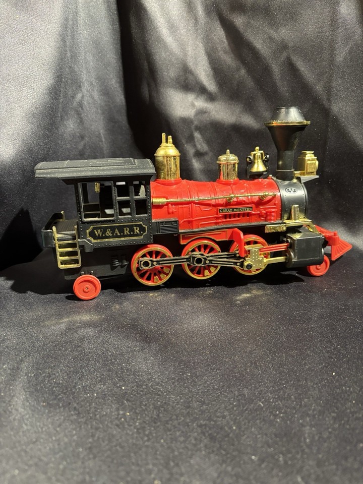 Vtg Toy Train Locomotive Battery Operated Oil Smoking Great Western W ...