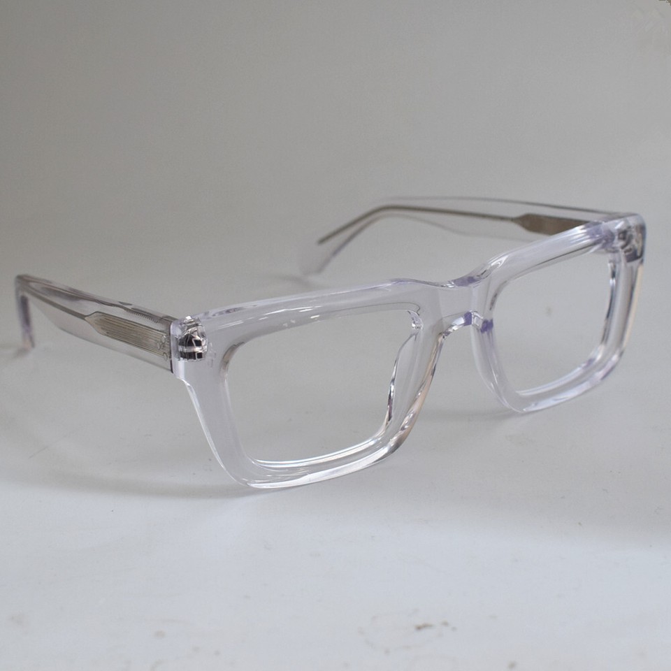 Retro Square Eyeglasses Frames Acetate Mens Women Glasses New Recessed ...