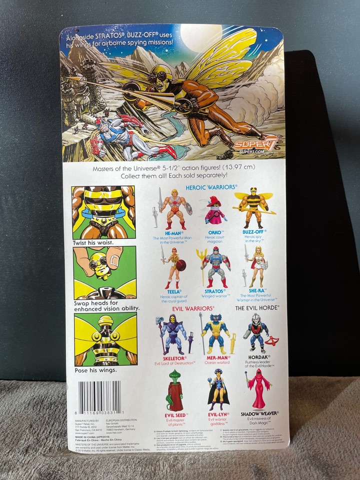 Buzz-Off Super 7 Filmation Buzz-Off Masters of the Universe Retro Fig ...