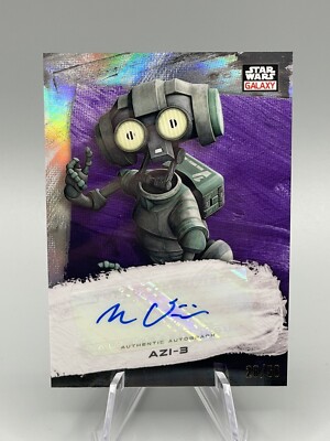 Ben Diskin as AZI-3 2022 Topps Chrome Star Wars Galaxy Autograph Card Purple /50 | eBay