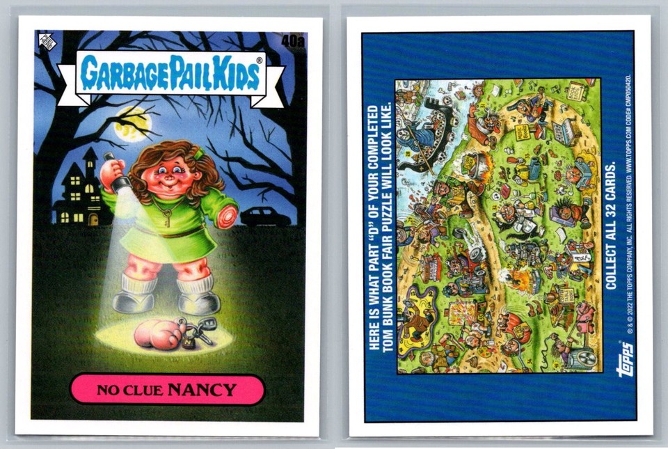 Nancy Drew Garbage Pail Kids GPK Spoof 2-Card Set | eBay