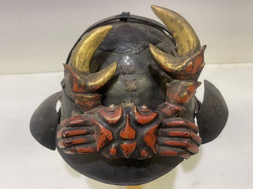 Helmet Matdate Armor Crab Placket Sengoku Edo Antiques Period Iron ...