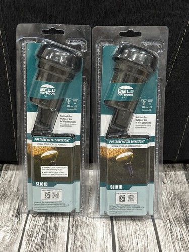 Hubbell Electrical Bell Outdoor Portable Metal Spike Light SL101B Set ...