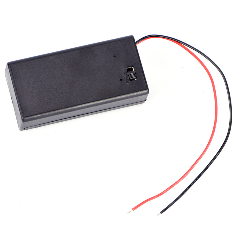 9V Volt PP3 Battery Holder Box DC Case With Wire Lead ON/OFF Switch ...