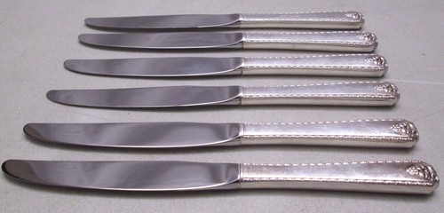 Oneida Prestige Silverplate 1945 Bordeaux Lot of 6 Dinner Knives Knife ...