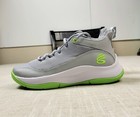 Under Armour Curry 3Z5 Shoes GS Size 4Y Boys Gray White Lime Basketball ...
