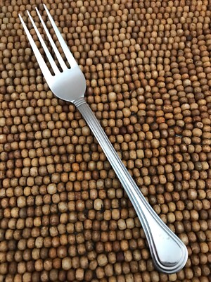 Gibson Stainless Glossy SOUTH BAY Lines Outlined Round Tip DINNER FORK ...