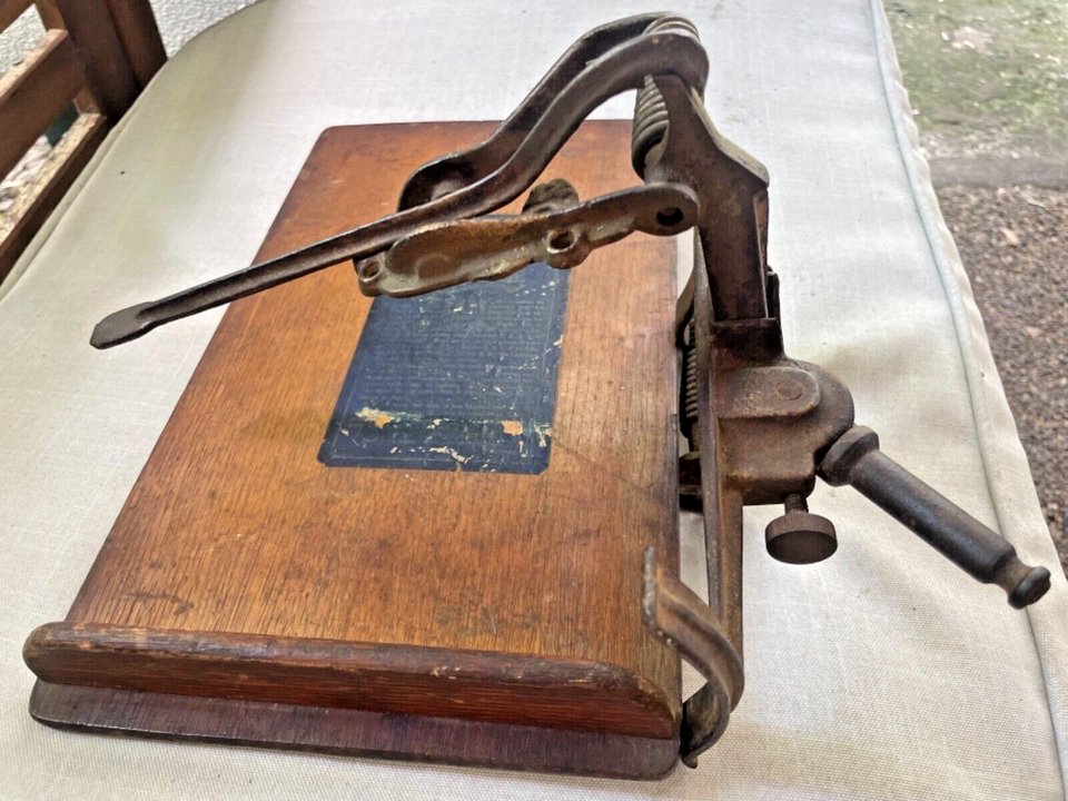 Antique Old Bookbinding Book Repair Making Manuscript Press Spring ...
