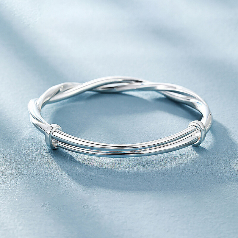All-match Simple Silver Color Mobius Twisted Bracelet Fashion Cool Bangle CuSA | eBay
