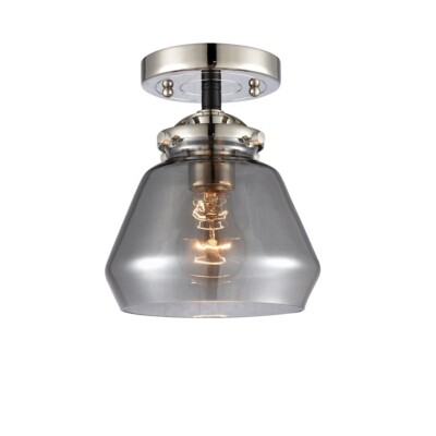 Innovations Fulton 6.75" Semi, Amber/Black Nickel/Color Cone - 284-1C ...
