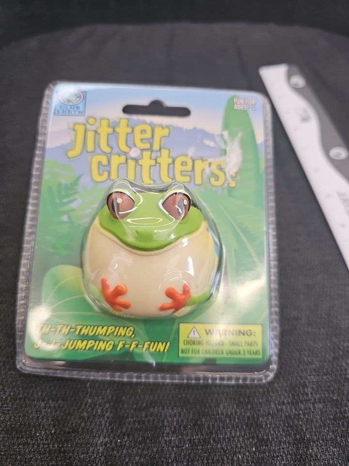 NIP Retro Club Earth Jitter Critters Wind-Up Red-Eyed Tree Frog ...