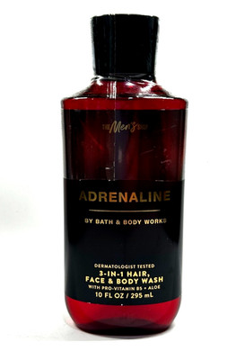 NEW 1 BATH & BODY WORKS ADRENALINE MEN'S COLLECTION BODY WASH 10 FL OZ ...
