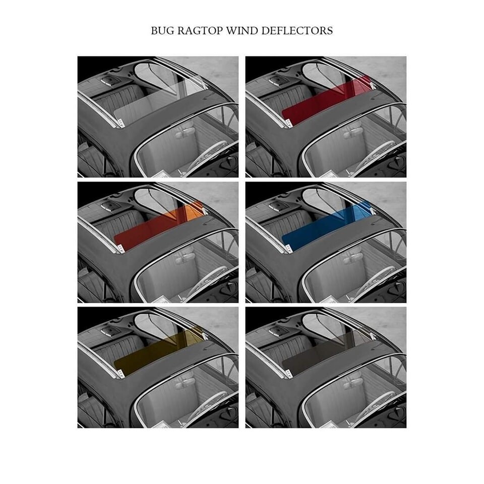 Ragtop roof wind deflector windshield vw beetle / Transparent white ...