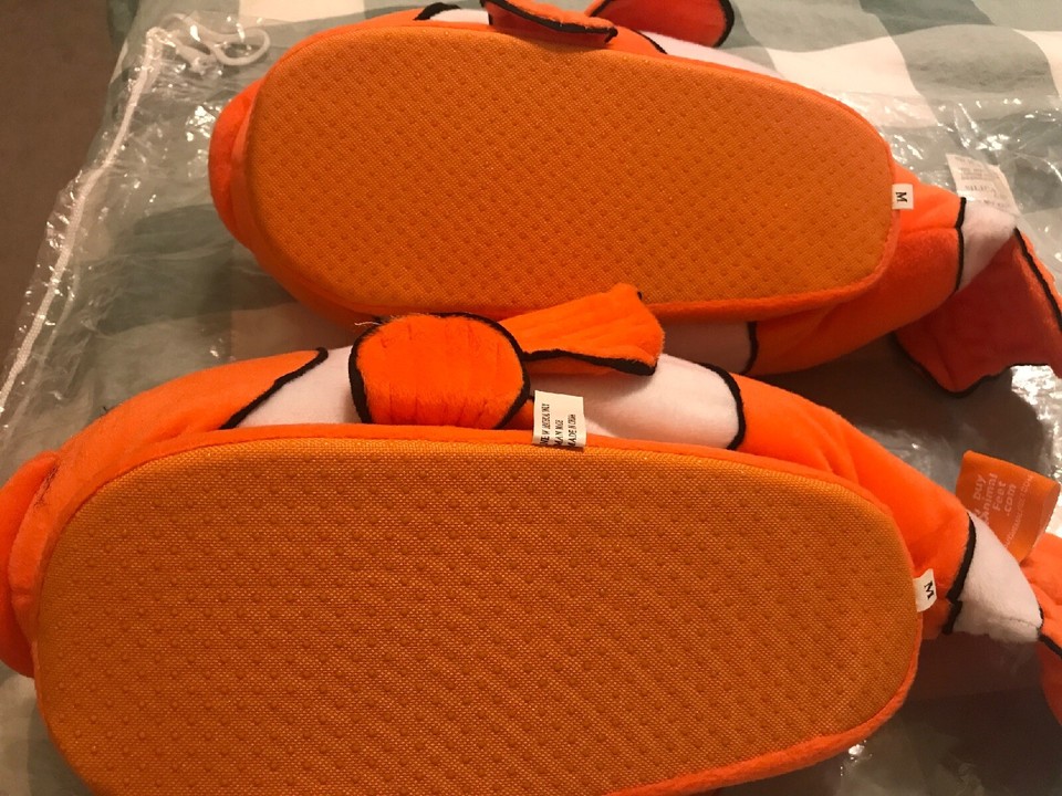 Nemo Fish Animal Feet Happy Feet Slippers Size Large. Men’s Medium C ...