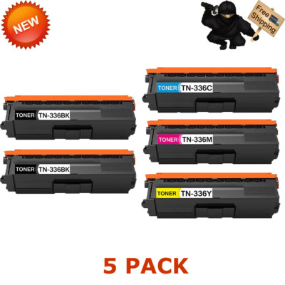 5 PK TN336 Toner Brother Laser Cartridge SET For MFC-L8600CDW HL ...