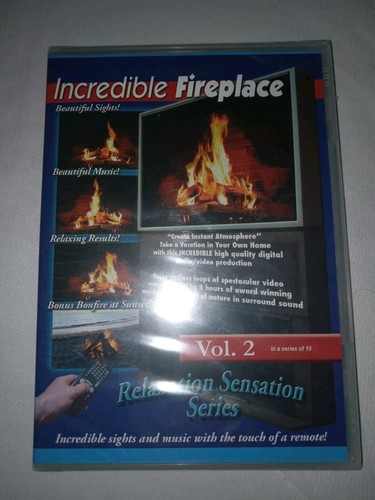 Fireplace DVD Video Of A Fire In A Fireplace On Your TV. New Sealed DVD ...
