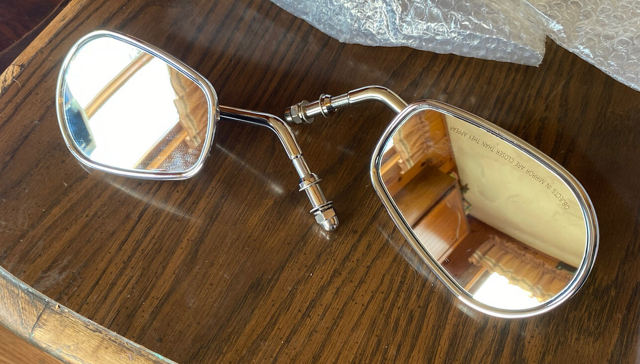 Set of 2 New Chrome mirrors rat rod street hot | eBay