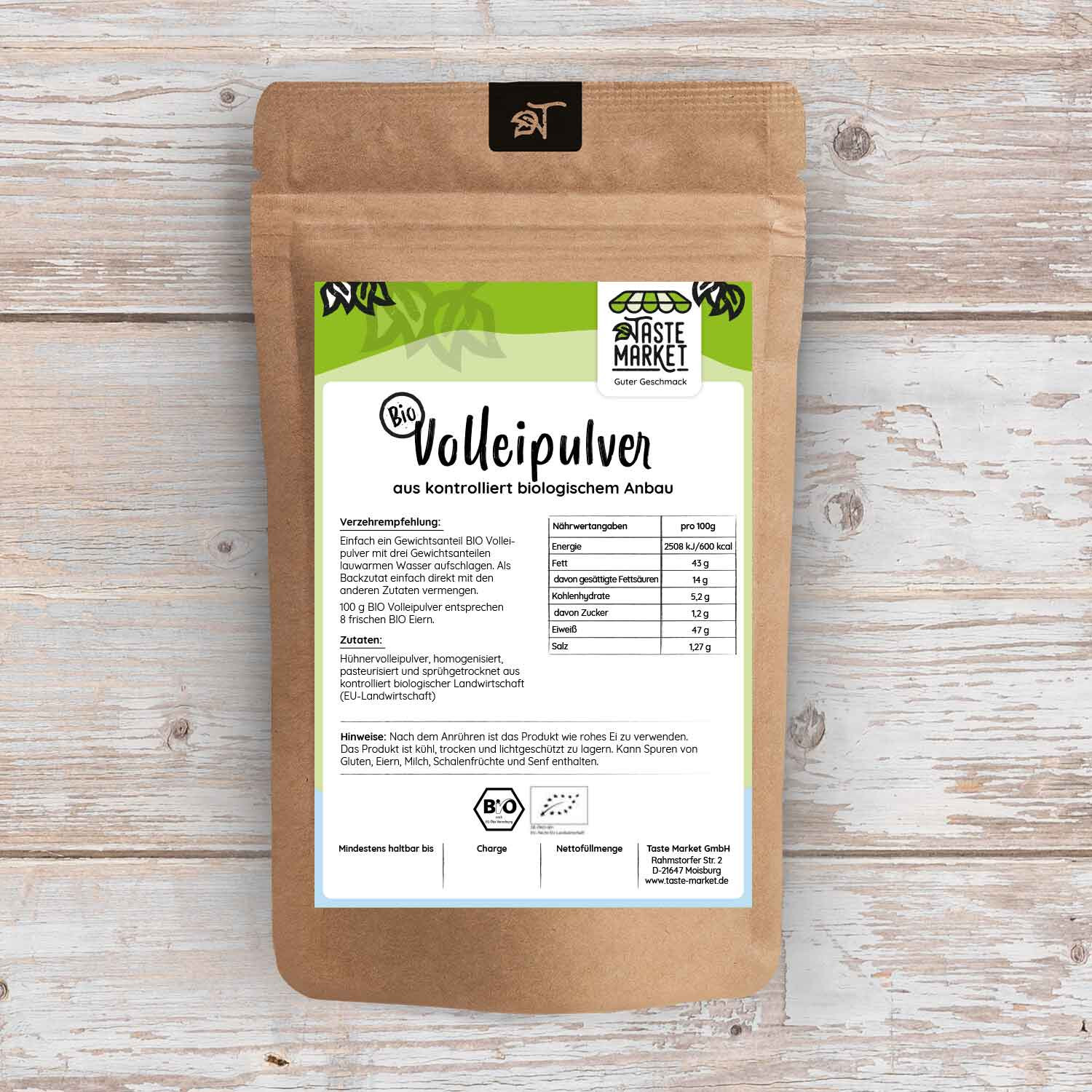 100 g BIO Volleipulver | Vollei Ei Pulver sprühegetrocknet | Eiweiß ...