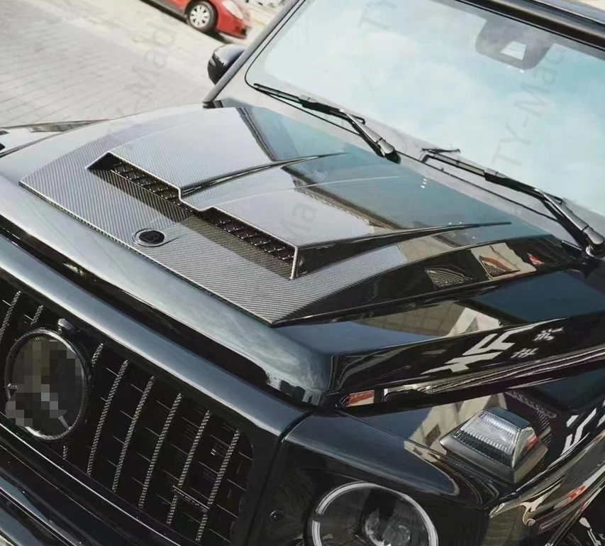 Carbon Fiber Engine Hood Bonnet For Mercedes G Wagon W464 G500 G63 AMG ...