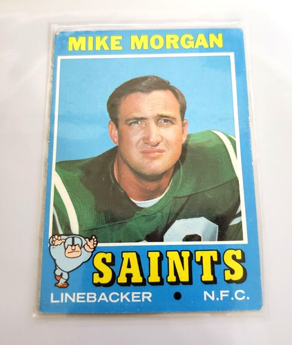Vintage 1971 TOPPS TCG Football Trading Card #57 MIKE MORGAN New ...