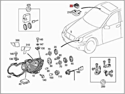 Genuine MERCEDES Light And Rain Sensor C209 C216 CL203 S203 W203 W221 ...