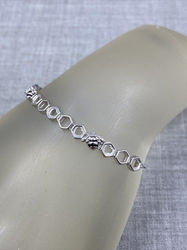 PANDORA Sterling Silver .925 Honeybee Adjustable Slide Clasp Bracelet ...