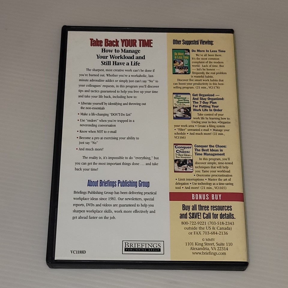 Take Back Your Time - How To Manage Your Workload And Still have a Life ...