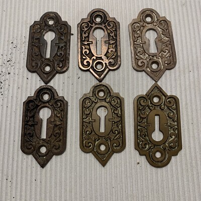 Escutcheons & Key Hole Covers - Skeleton Key Hole Cover Plate