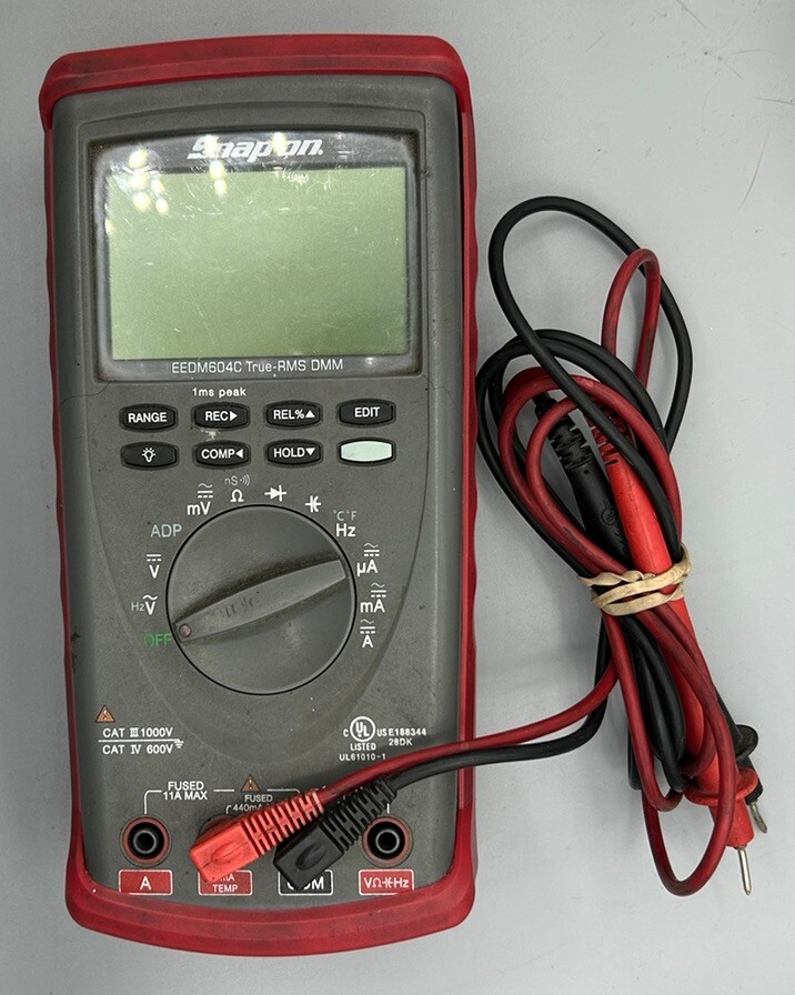 Snap-On EEDM604C Digital Multimeter w/ Leads – Auto-Ranging, Works ...