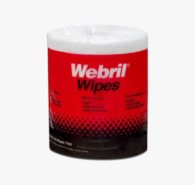WEBRIL Pure Cotton Wipes 100 Wipes / Roll Offset Accessories Made In ...