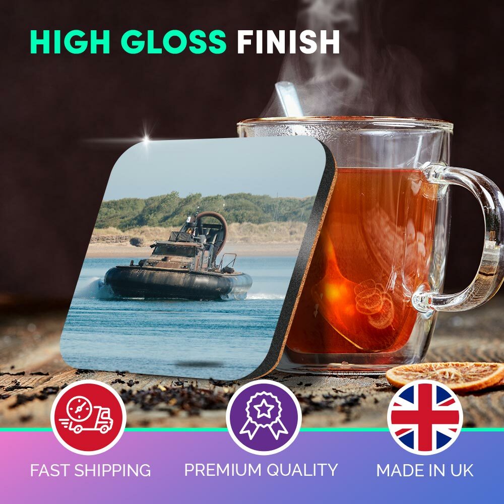 4 x Boxed Square Coasters - Military Hovercraft Royal Marines #16682 | eBay