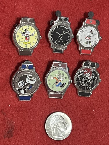 6 Disney pins HM Character Watches as seen lotX | eBay